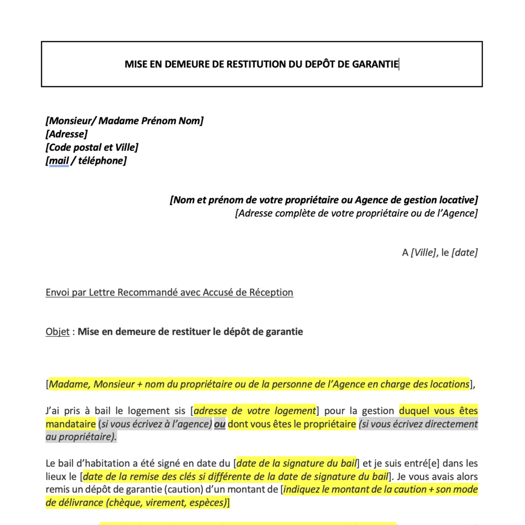 Modèle Lettre De Mise En Demeure - Guide Et Exemple | Modèles De Votre ... Modèle Lettre De Mise En Demeure - Guide Et Exemple | Modèles De Votre ...